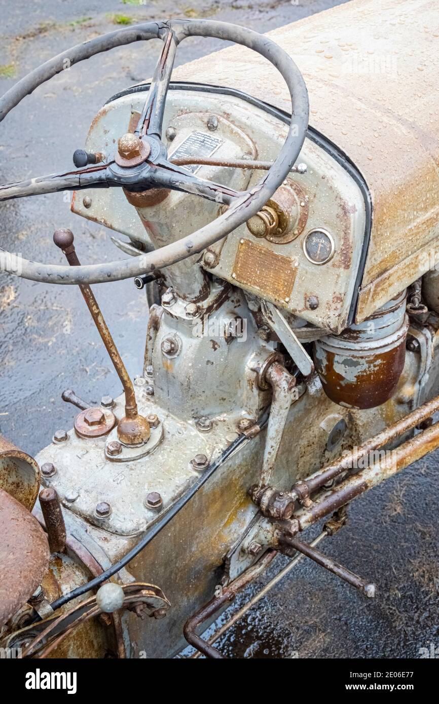 Antique grey Ferguson Little Grey Fergie tractor at a vintage tractor ...