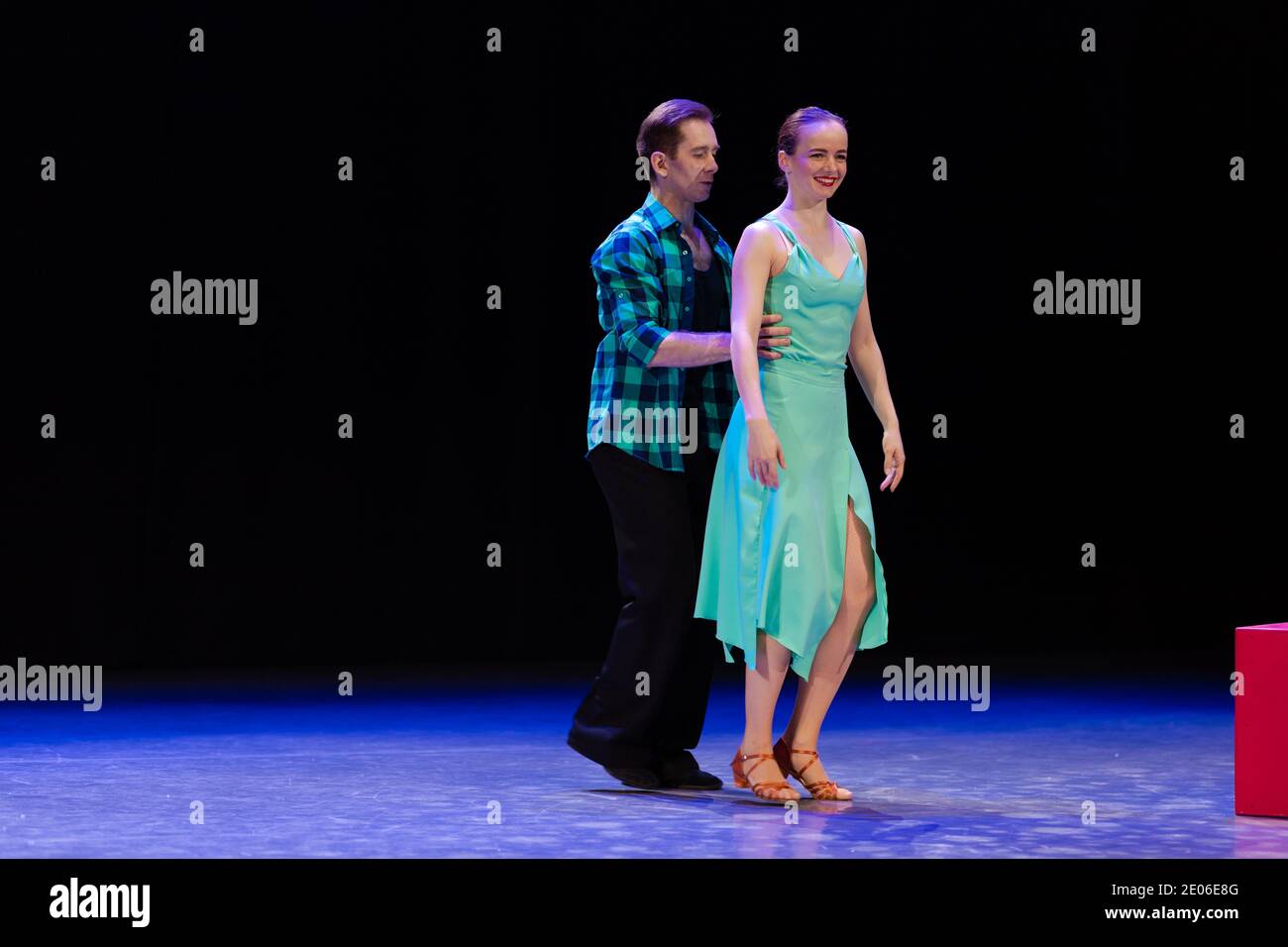 Dancer Actors perform on the theater stage in a dance show musical ...