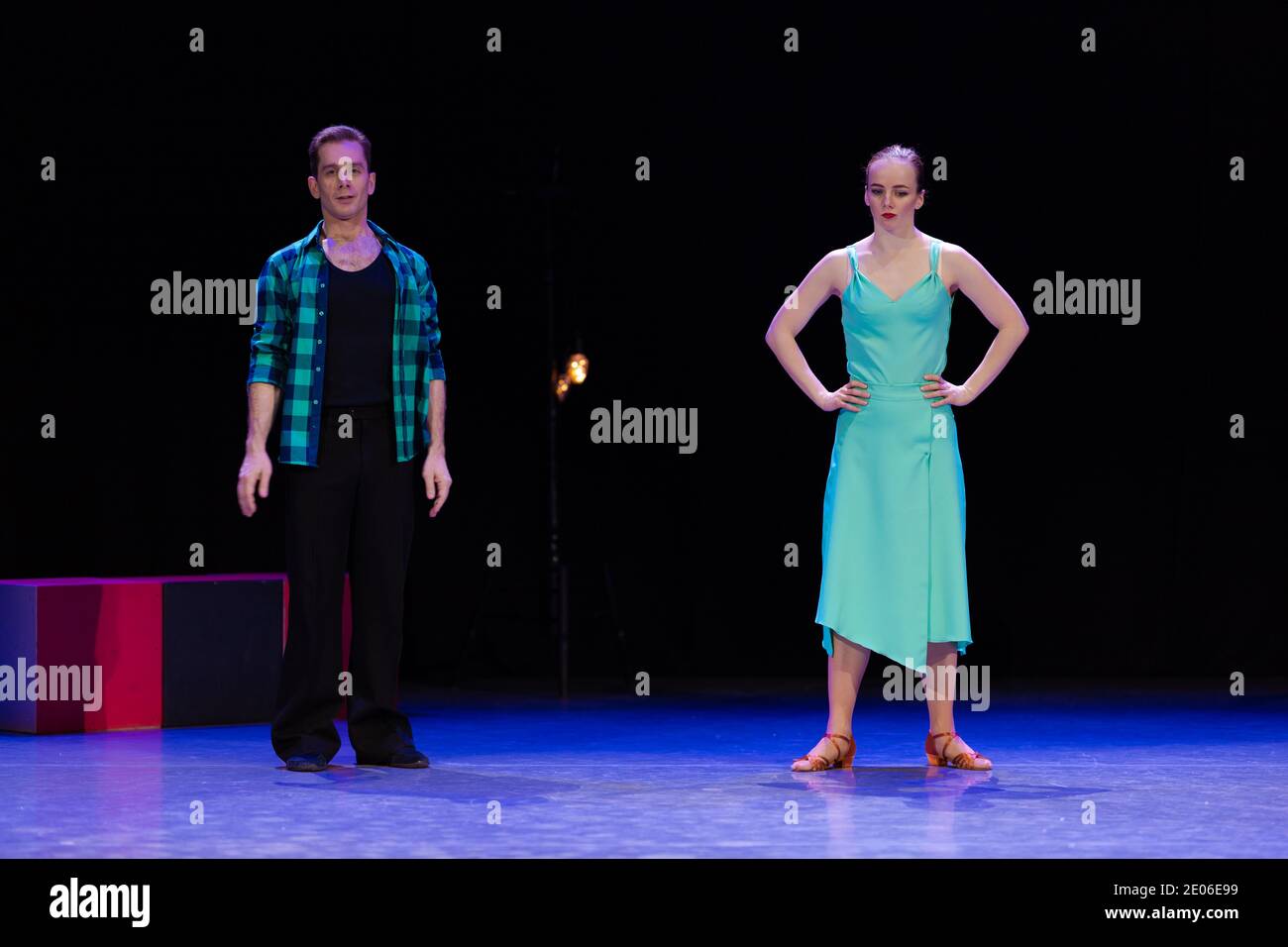 Dancer Actors perform on the theater stage in a dance show musical ...