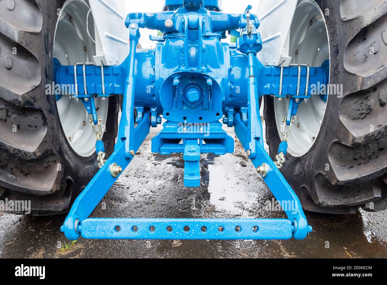 Antique blue Ford 5000 tractor at a vintage tractor rally in North East ...