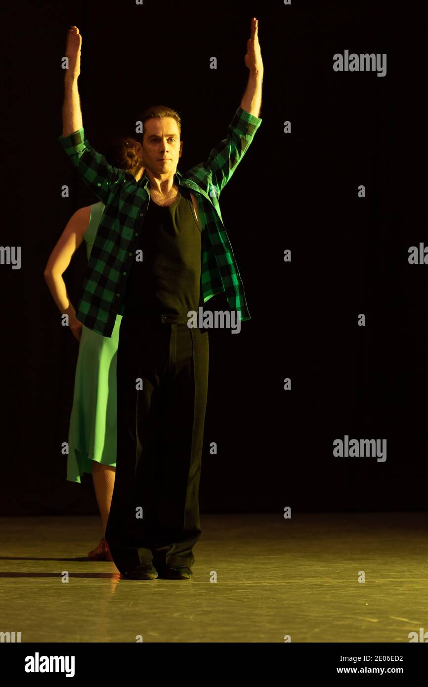 Dancer Actors perform on the theater stage in a dance show musical ...
