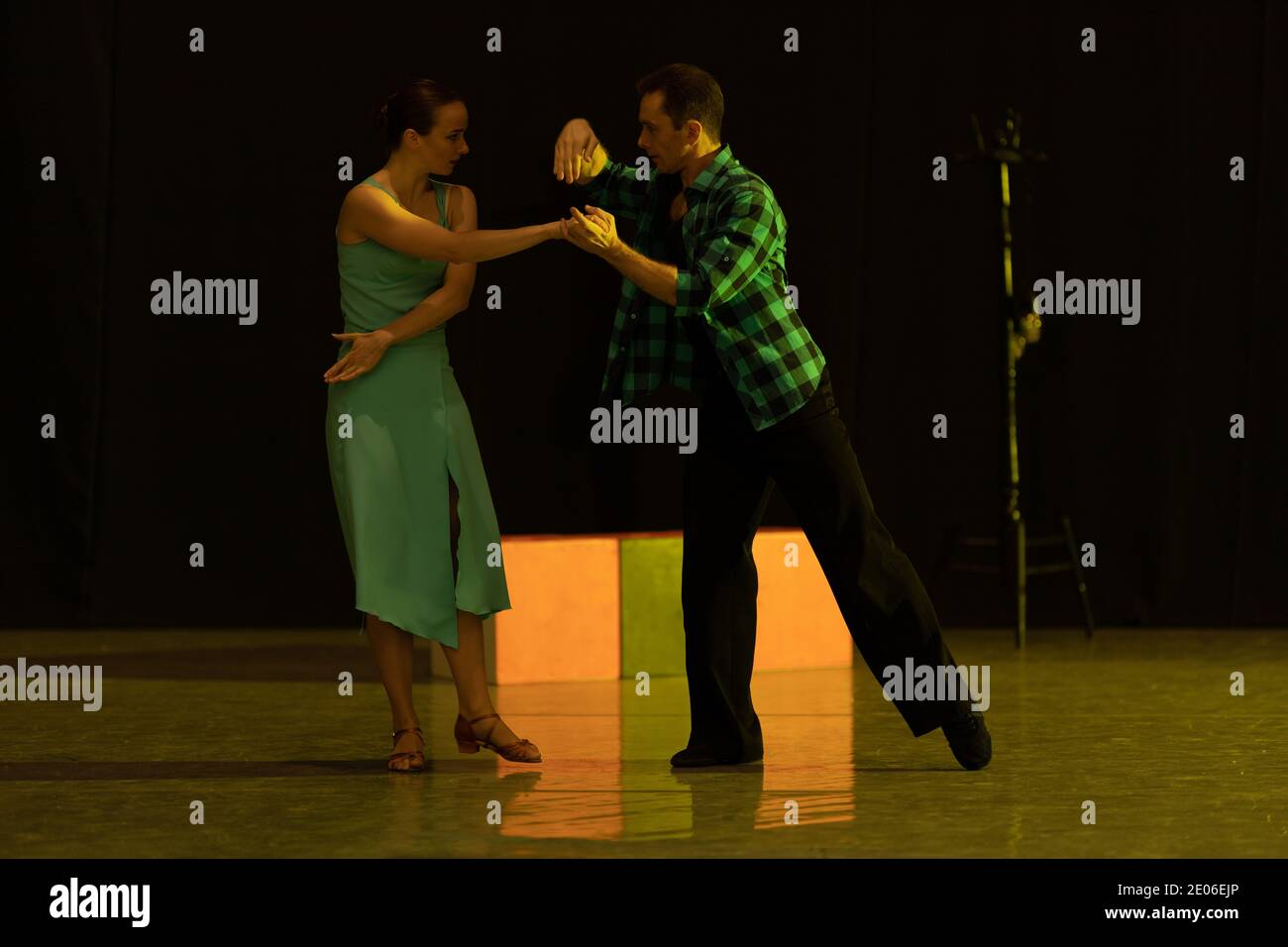 Dancer Actors perform on the theater stage in a dance show musical ...