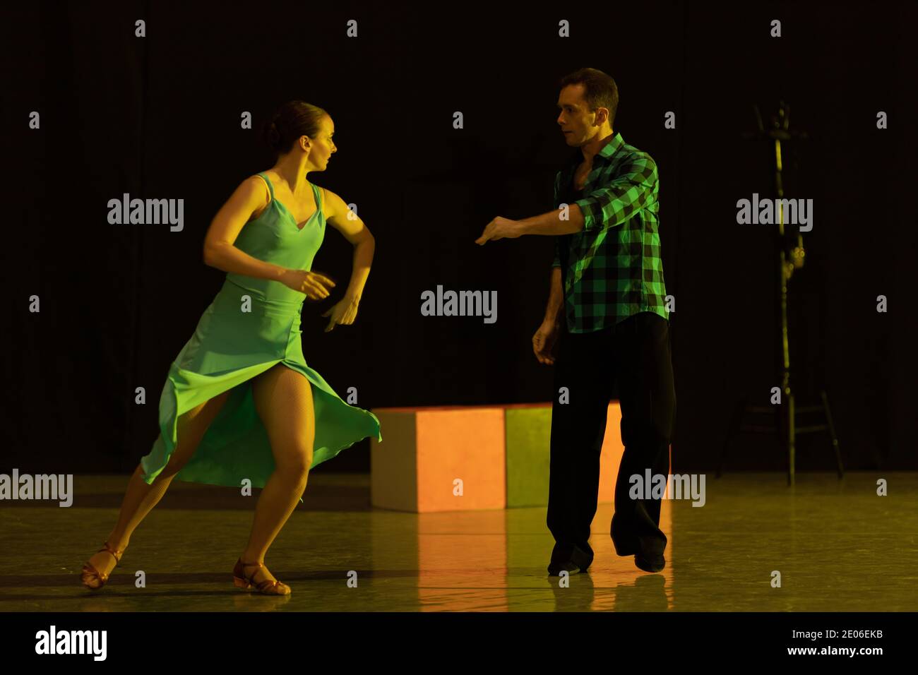 Dancer Actors perform on the theater stage in a dance show musical ...