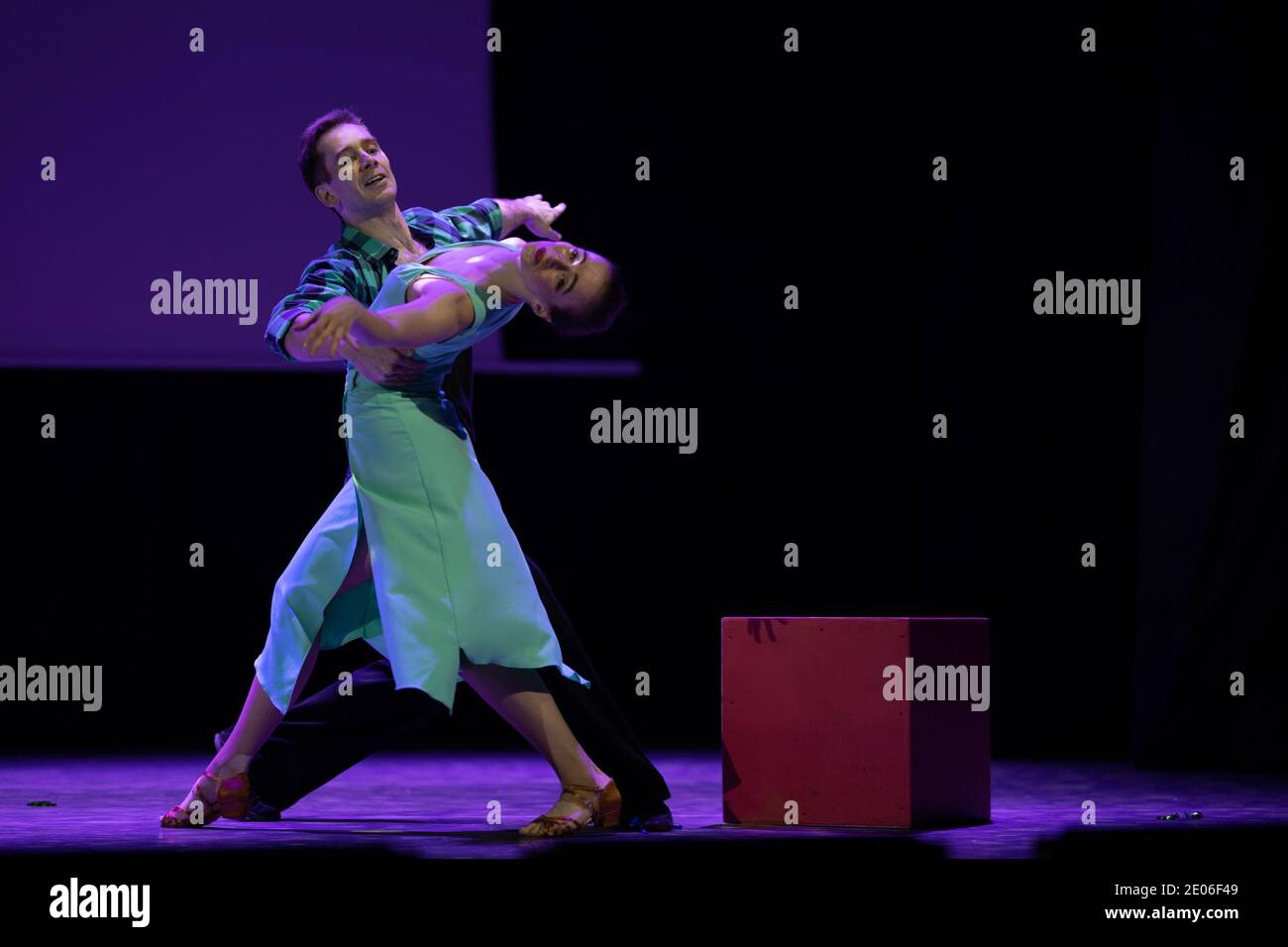 Dancer Actors perform on the theater stage in a dance show musical ...