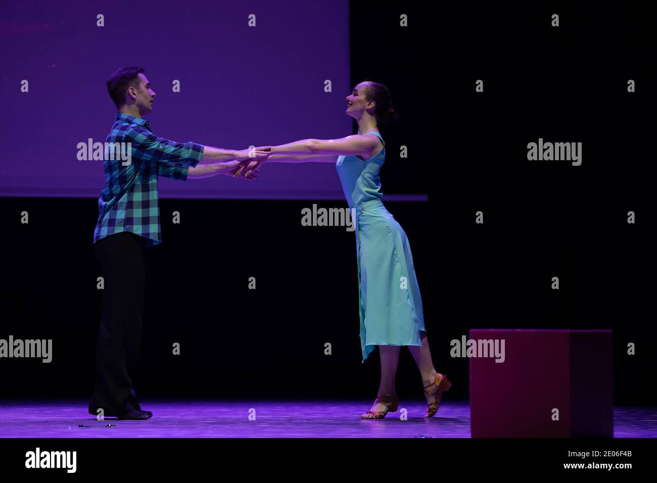 Dancer Actors perform on the theater stage in a dance show musical ...