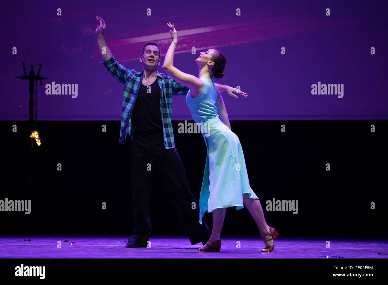 Dancer Actors perform on the theater stage in a dance show musical ...