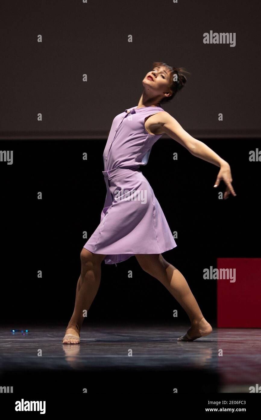 Dancer Actors perform on the theater stage in a dance show musical ...