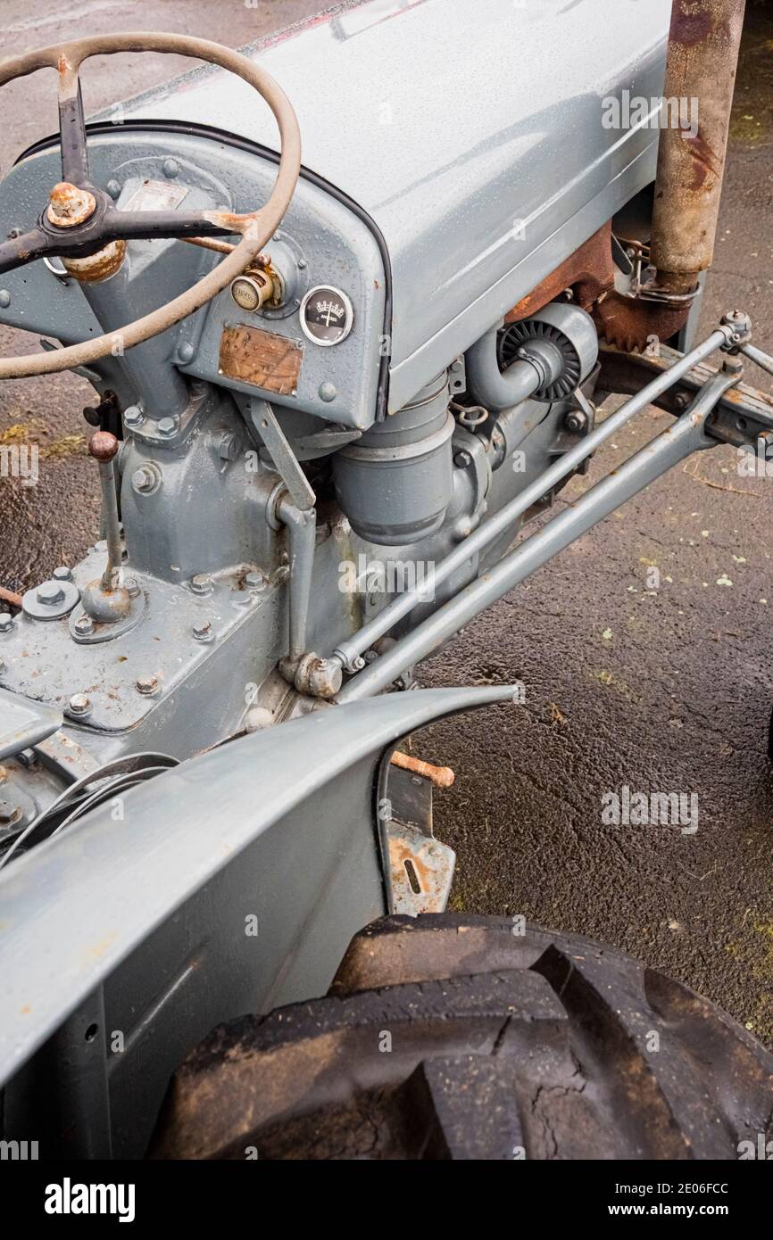Antique grey Ferguson Little Grey Fergie tractor at a vintage tractor ...