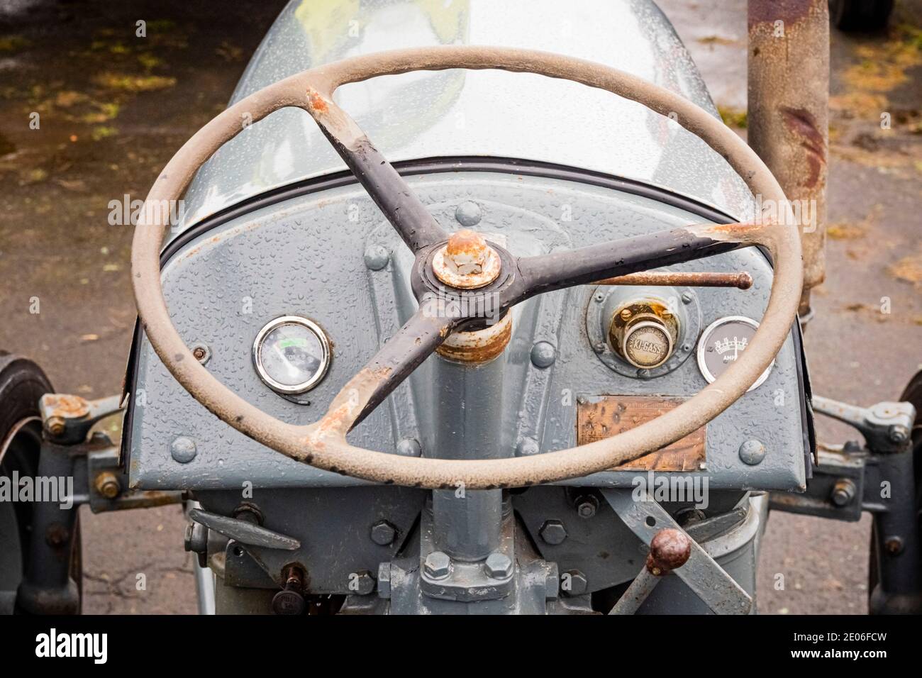 Antique grey Ferguson Little Grey Fergie tractor at a vintage tractor ...