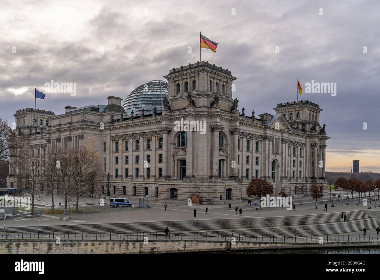 December 28, 2020, Berlin, the Reichstag building by master builder ...