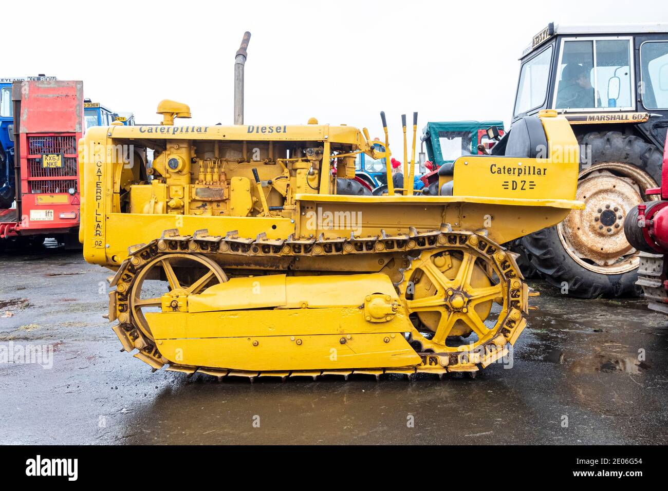 Antique Caterpillar D2 crawler tractor at a vintage tractor rally in ...
