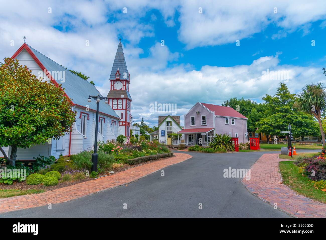 NELSON, NEW ZEALAND, FEBRUARY 5, 2020: Historial church at Founders ...