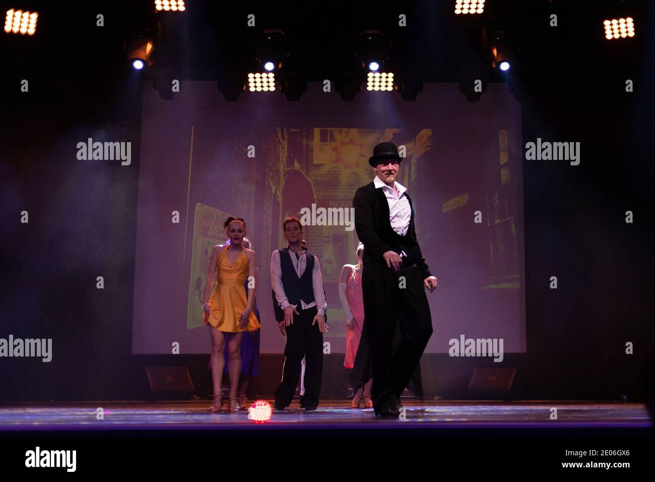 Dancer Actors perform on the theater stage in a dance show musical ...
