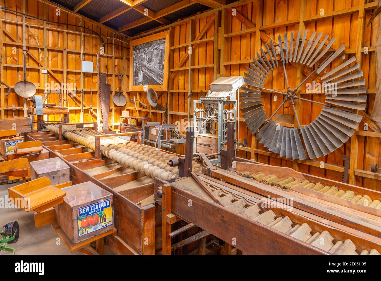 NELSON, NEW ZEALAND, FEBRUARY 5, 2020: Interior of a cider house at ...