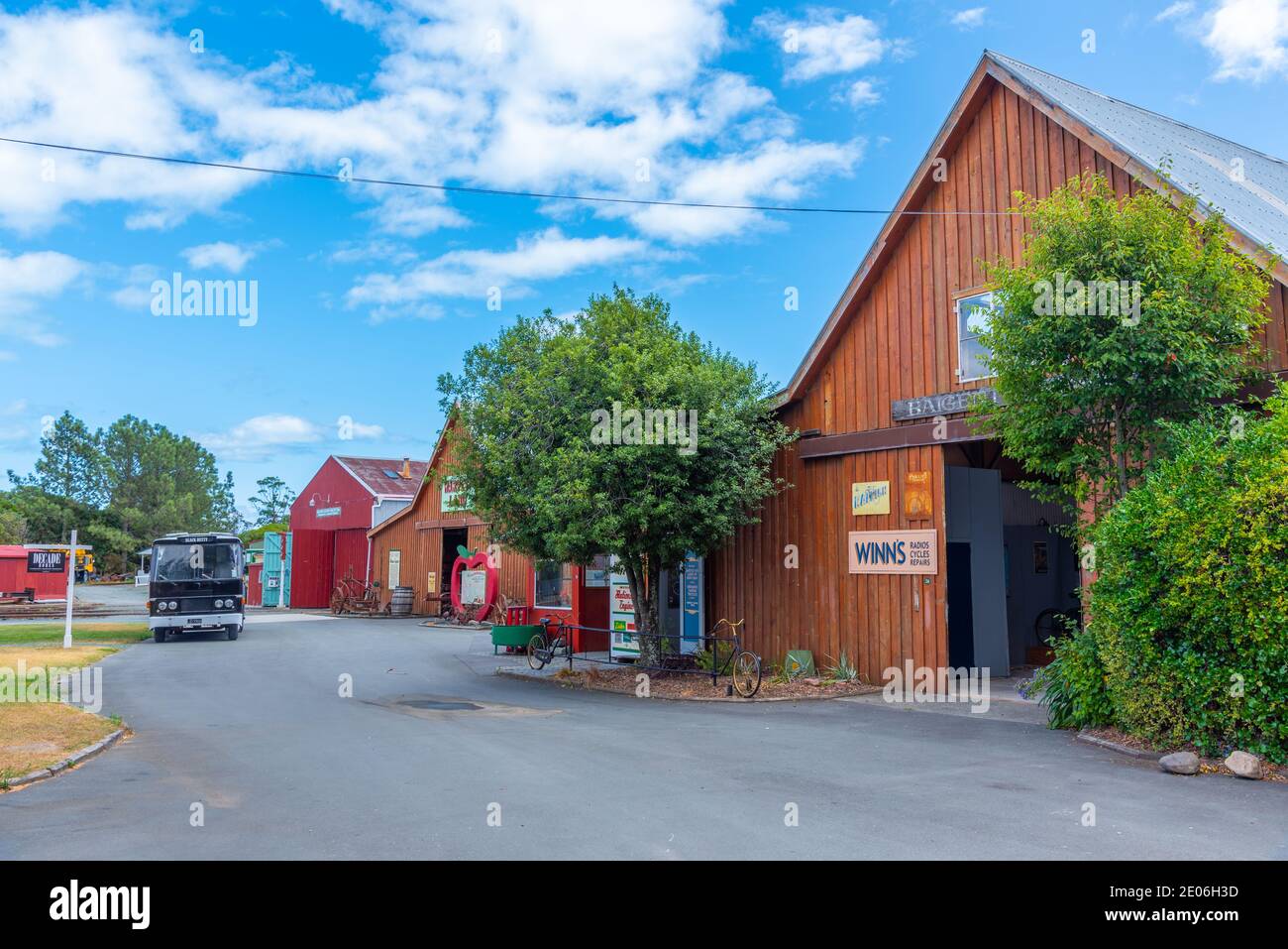 NELSON, NEW ZEALAND, FEBRUARY 5, 2020: Historial buildings at Founders ...