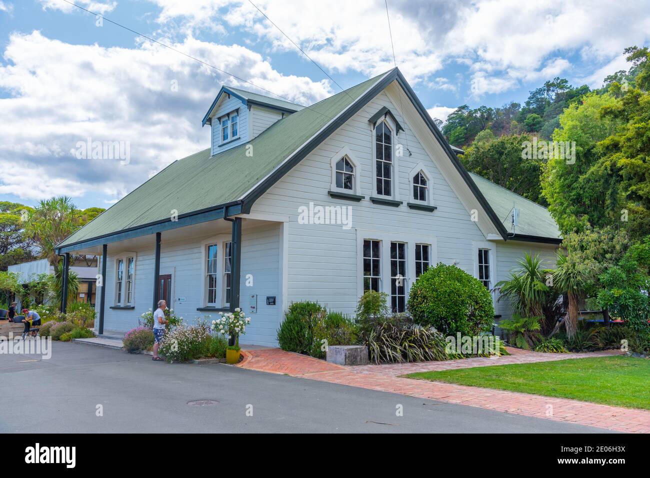 NELSON, NEW ZEALAND, FEBRUARY 5, 2020: Historial buildings at Founders ...