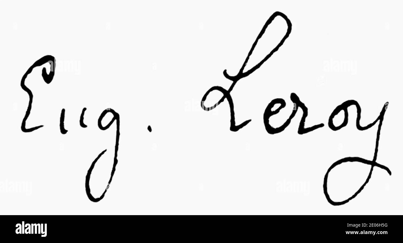 Eugene Leroy signature Stock Photo - Alamy