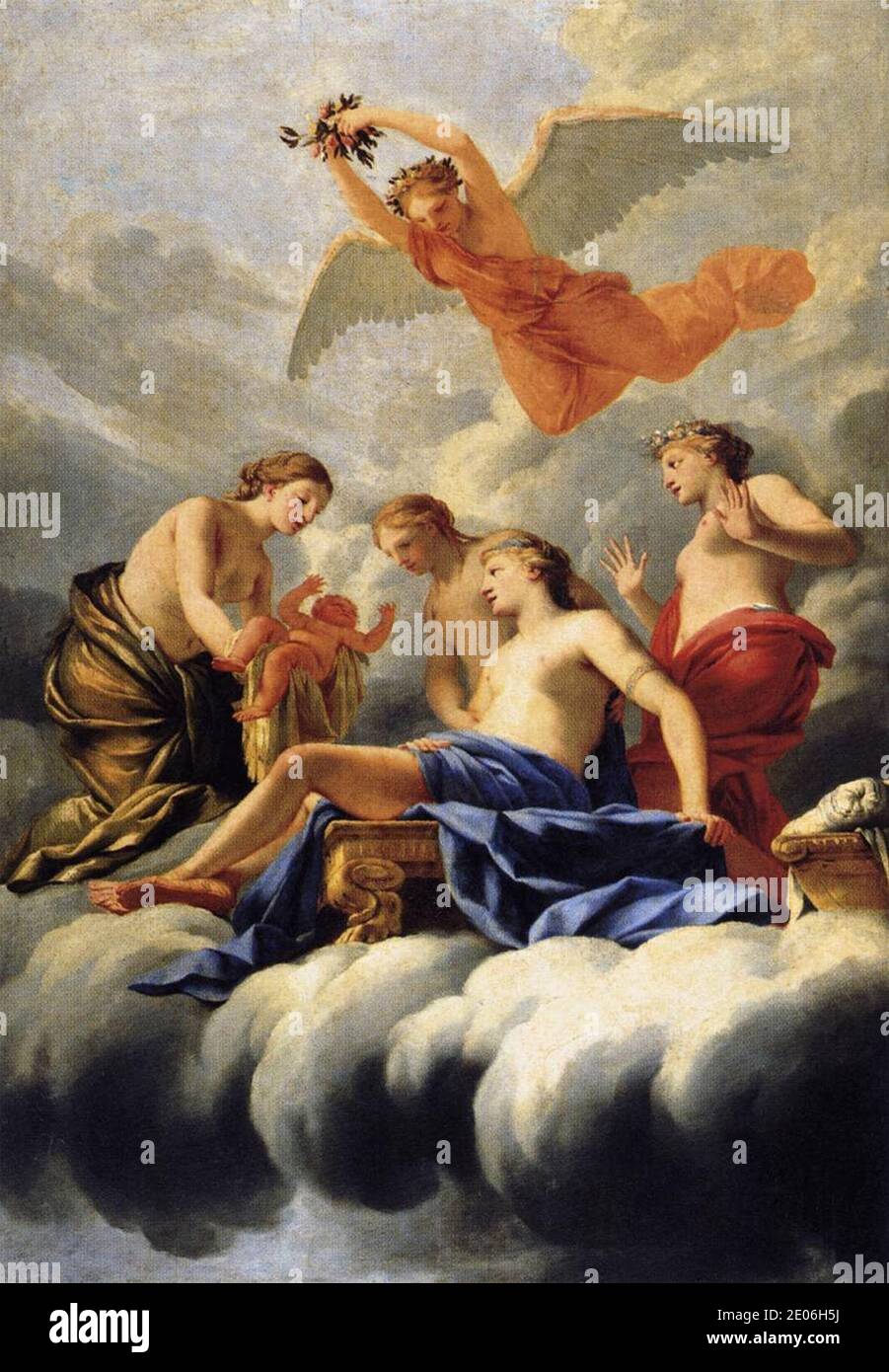 Eustache Le Sueur - The Birth of Cupid Stock Photo - Alamy