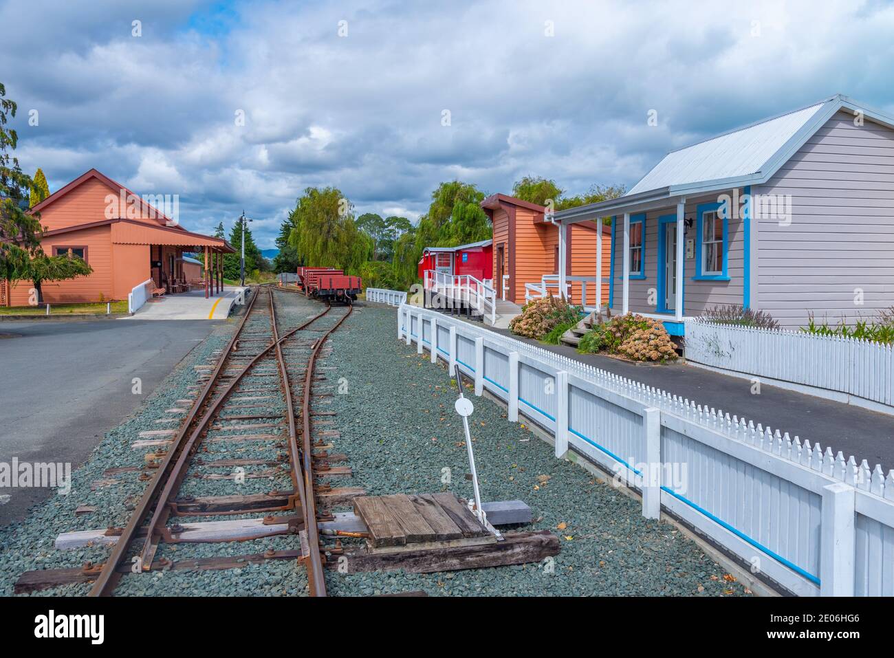 NELSON, NEW ZEALAND, FEBRUARY 5, 2020: Historial train station at ...