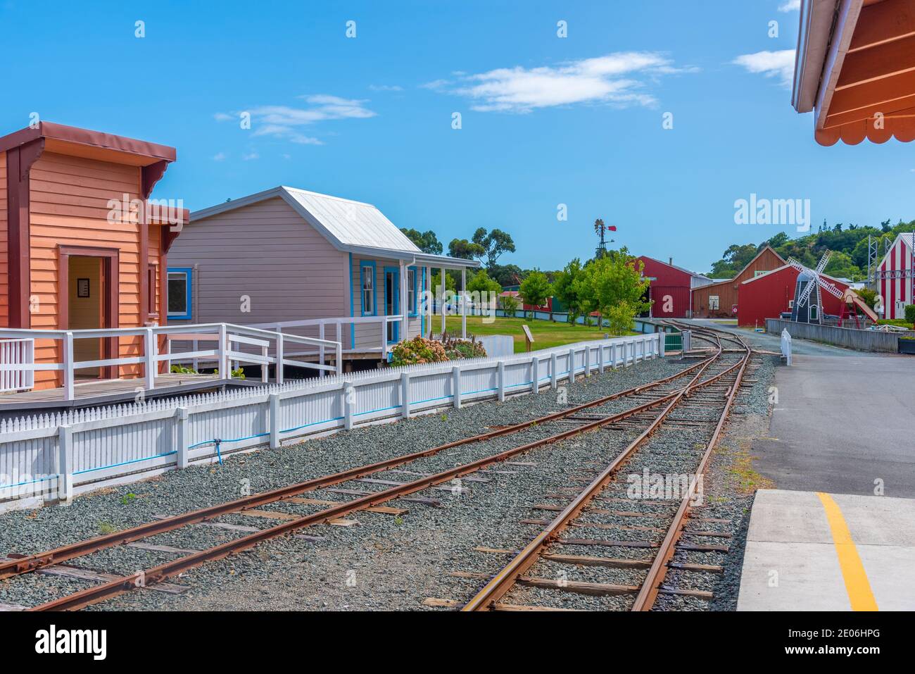 NELSON, NEW ZEALAND, FEBRUARY 5, 2020: Historial train station at ...