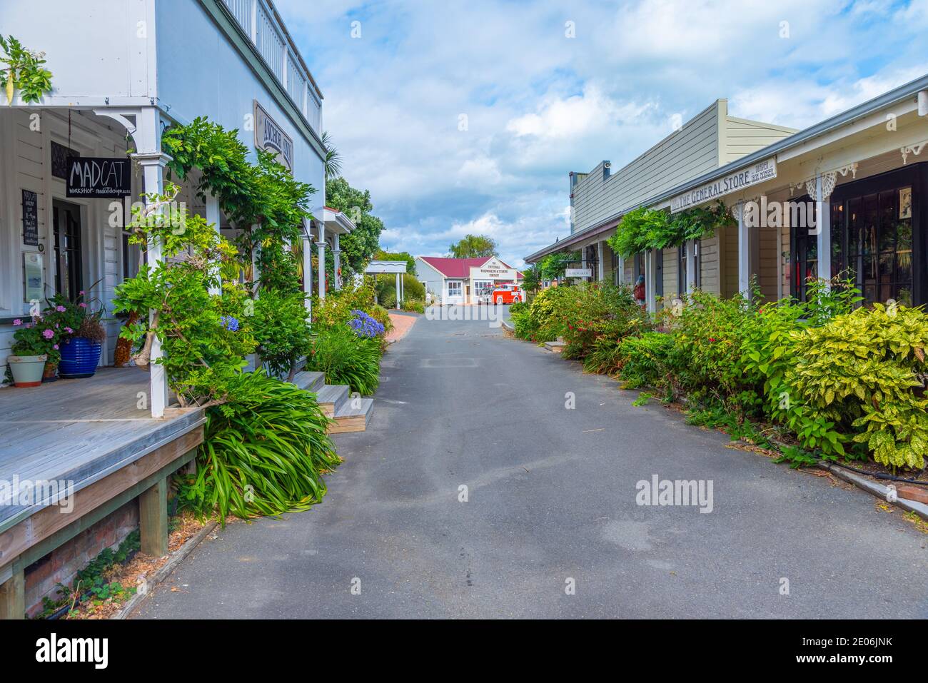 NELSON, NEW ZEALAND, FEBRUARY 5, 2020: Historial buildings at Founders ...