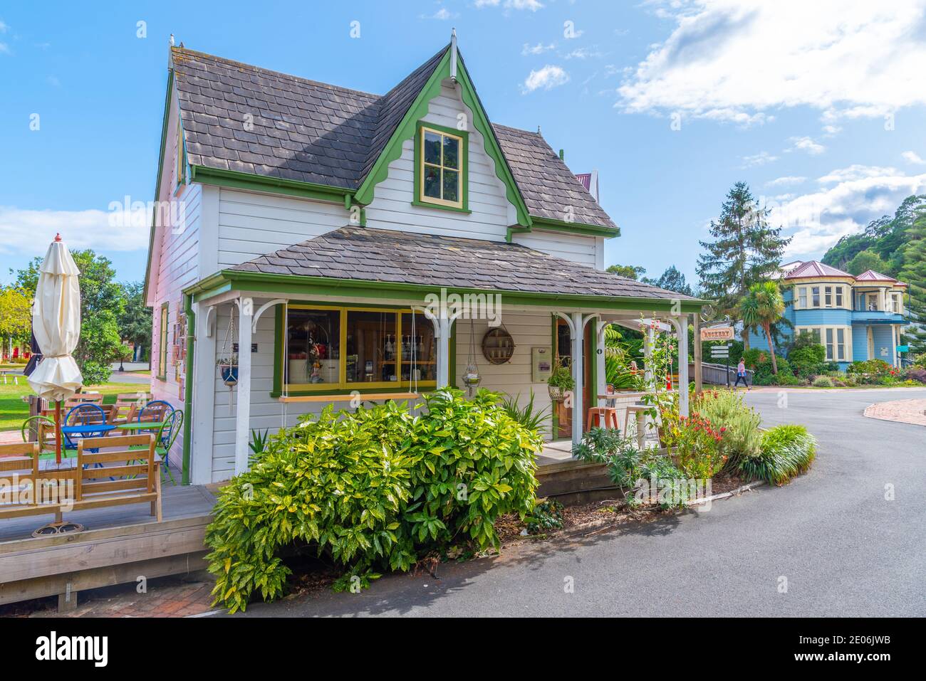 NELSON, NEW ZEALAND, FEBRUARY 5, 2020: Historial buildings at Founders ...