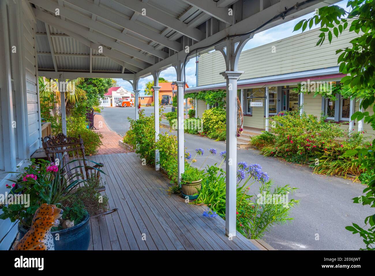 NELSON, NEW ZEALAND, FEBRUARY 5, 2020: Historial buildings at Founders ...