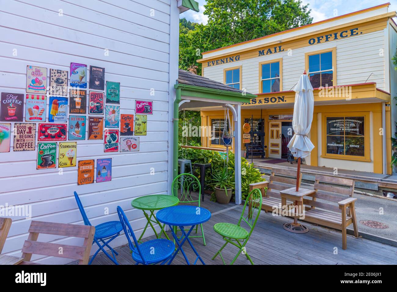 NELSON, NEW ZEALAND, FEBRUARY 5, 2020: Historial buildings at Founders ...