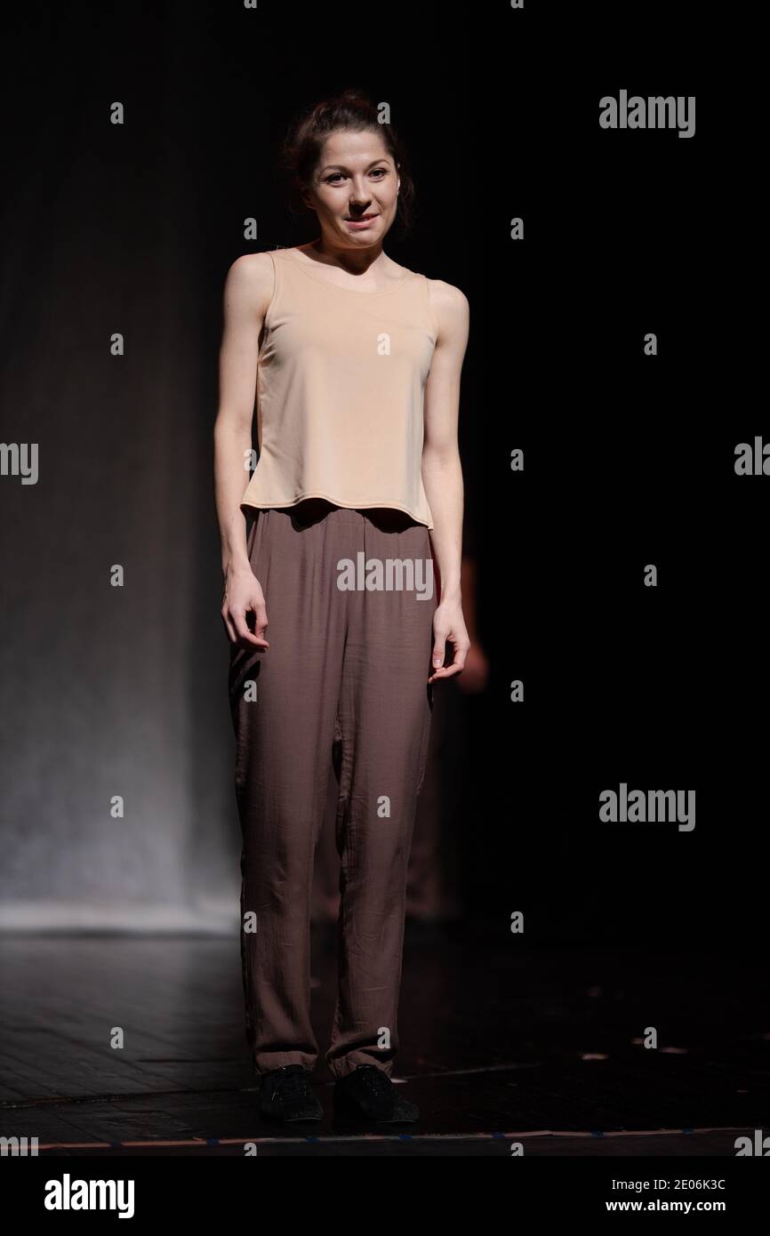 Actors and actresses play a modern lyrical performance of the theater ...