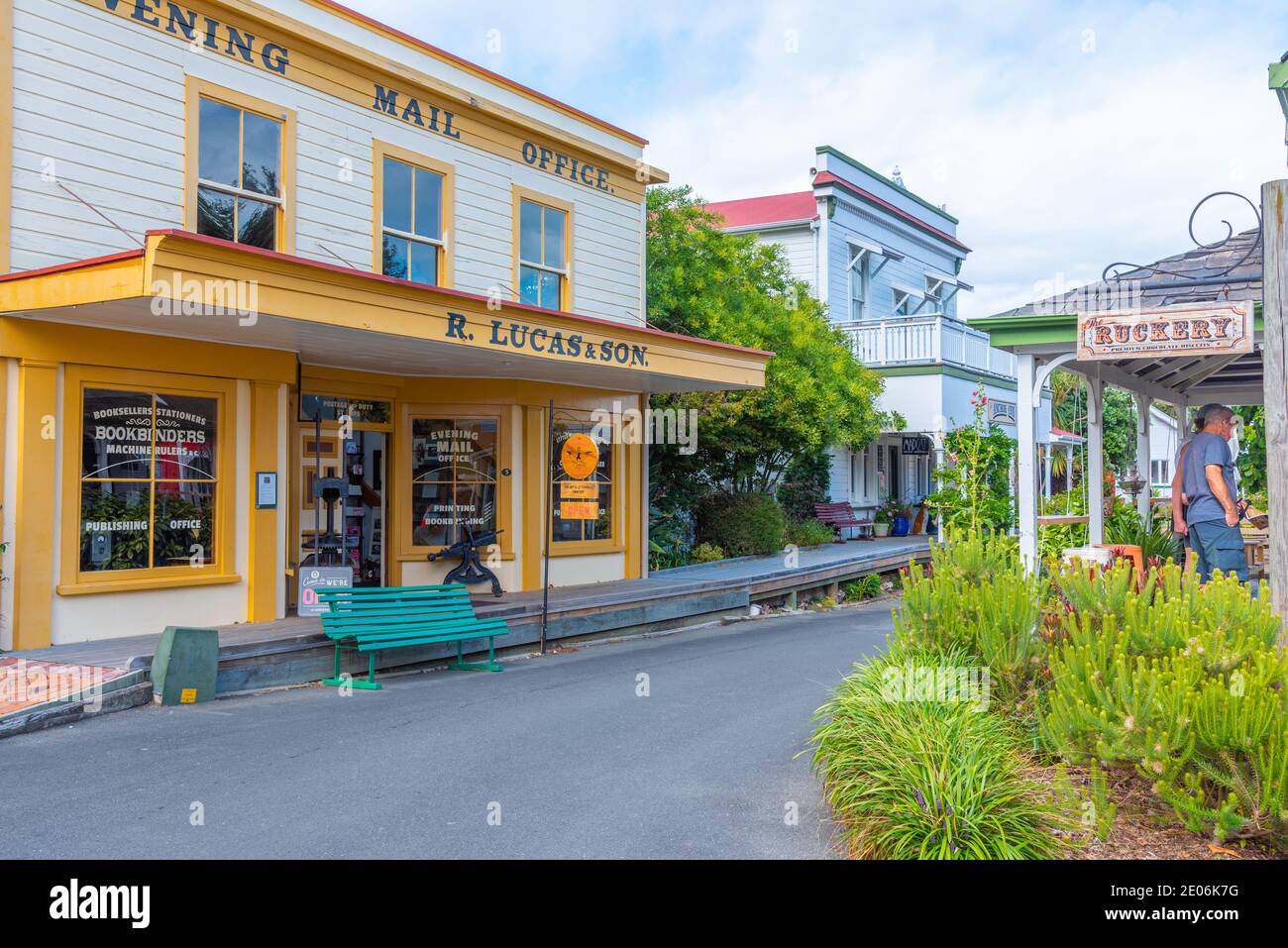 NELSON, NEW ZEALAND, FEBRUARY 5, 2020: Historial buildings at Founders ...