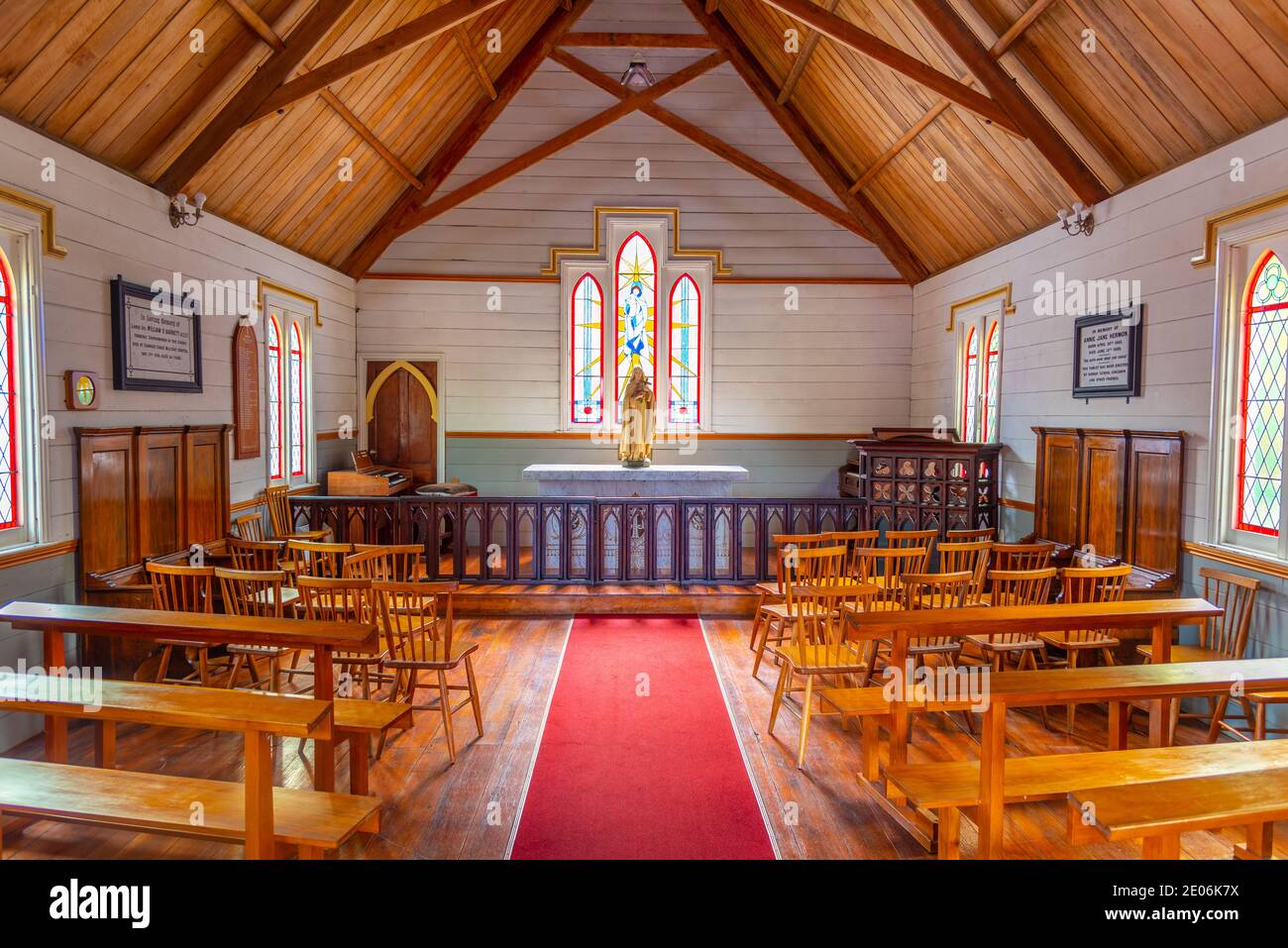 NELSON, NEW ZEALAND, FEBRUARY 5, 2020: Historial church at Founders ...