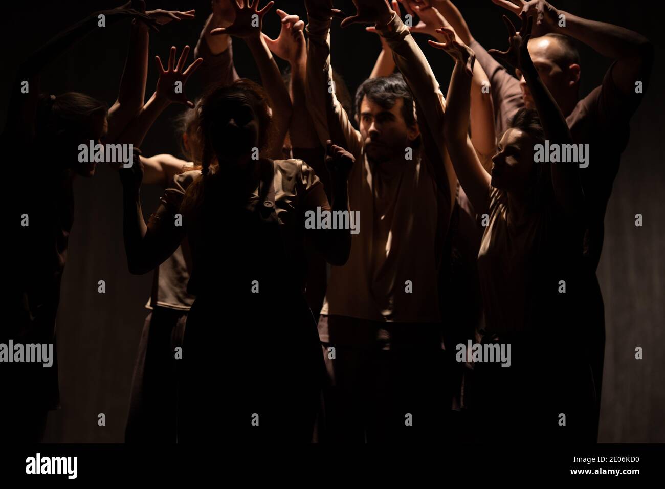 Actors and actresses play a modern lyrical performance of the show on ...