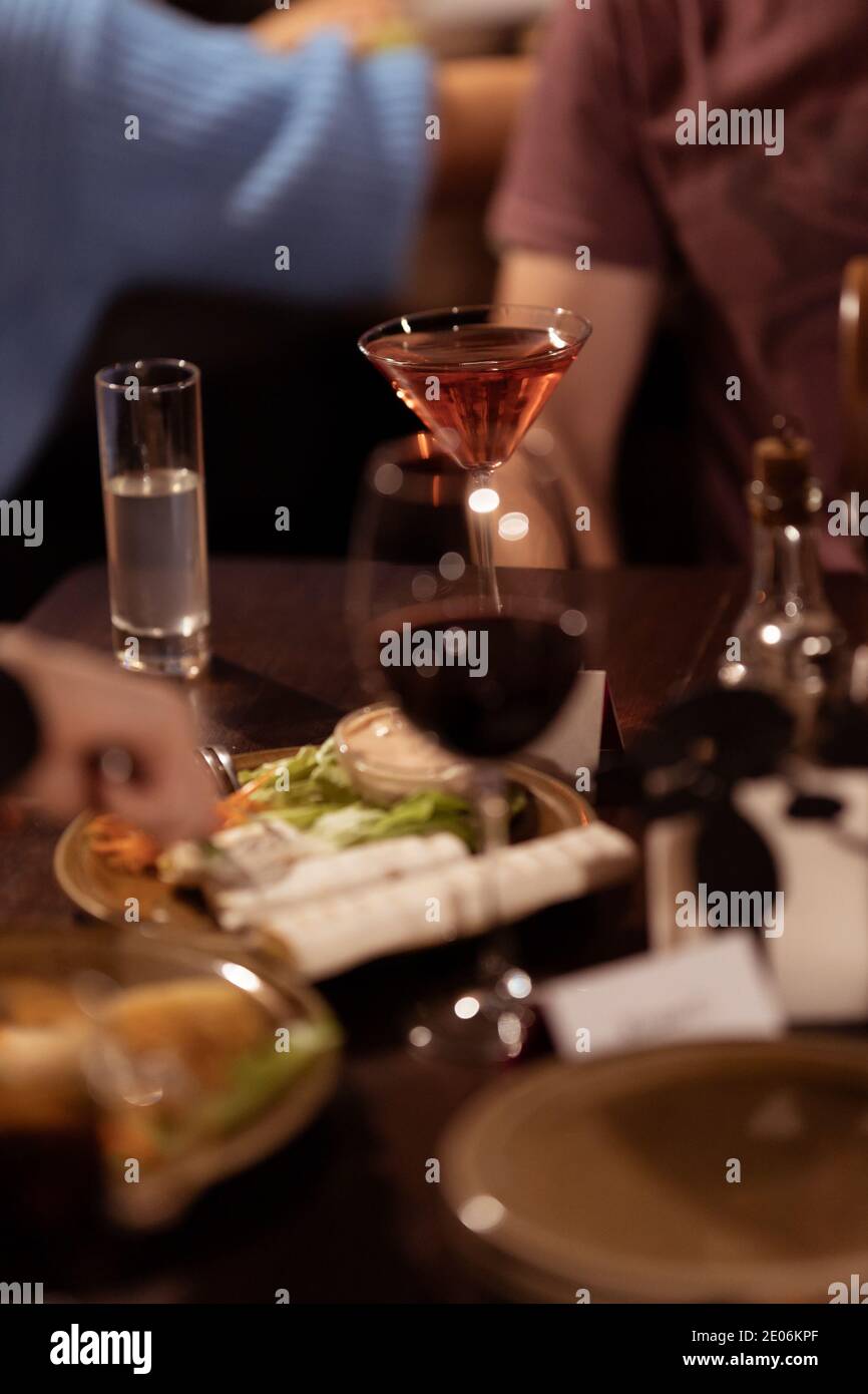 Actors and actresses play a modern interactive performance show in a ...