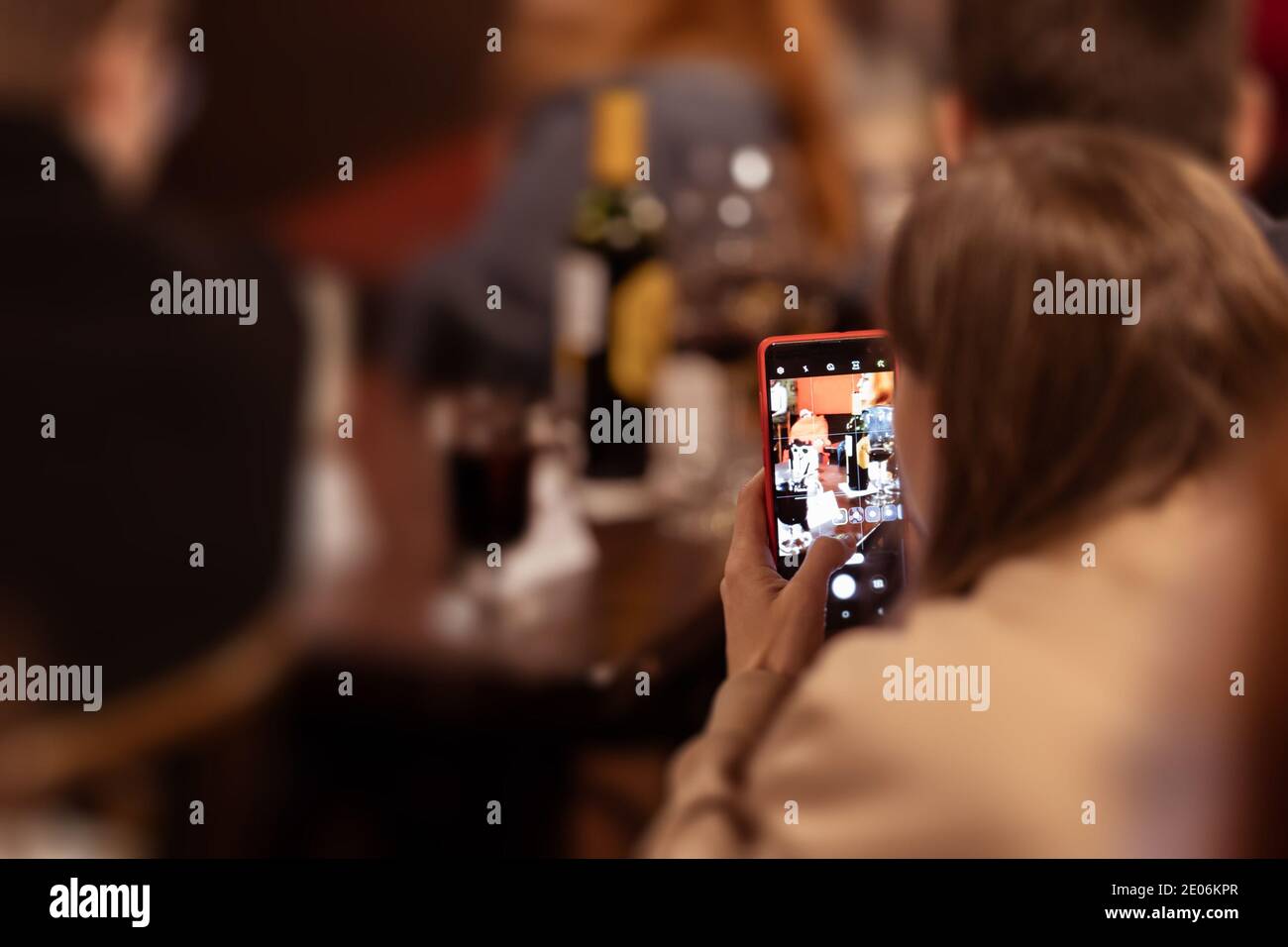 Actors and actresses play a modern interactive performance show in a ...