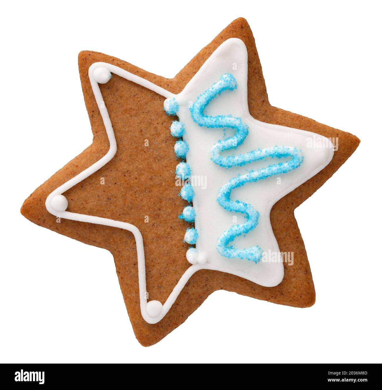 Gingerbread star isolated over white background Stock Photo - Alamy