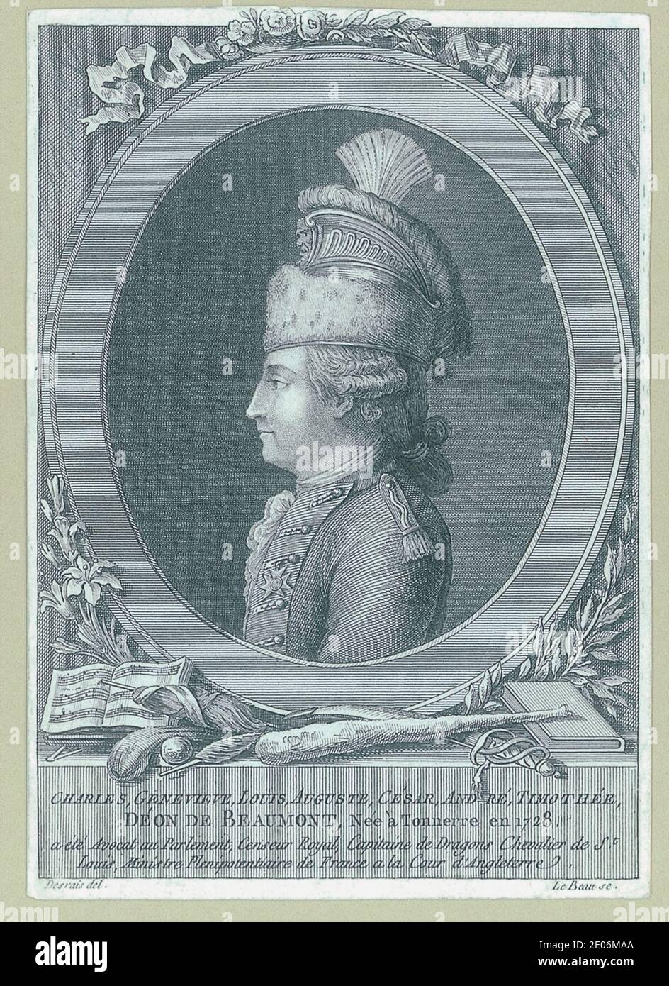 Le chevalier d’Éon (1728-1810 Stock Photo - Alamy