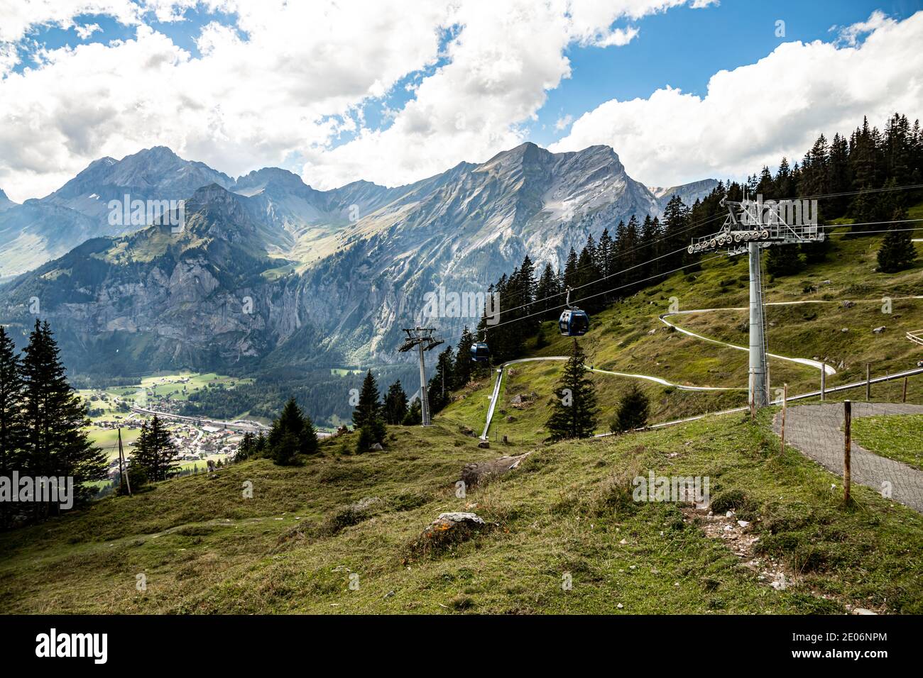 Kandersteg snow cable hi-res stock photography and images - Alamy