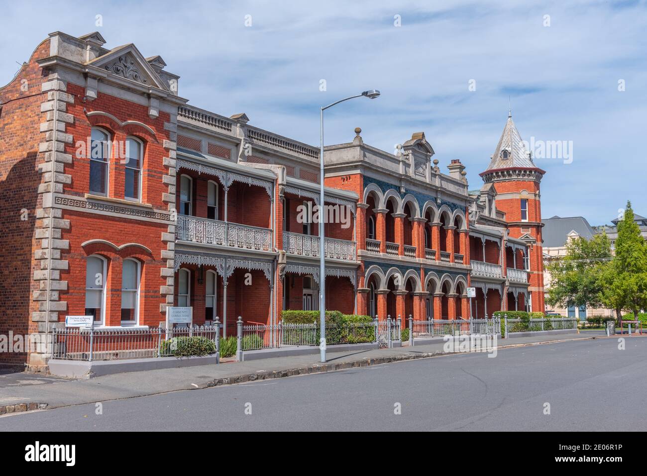 LAUNCESTON, AUSTRALIA, FEBRUARY 29, 2020: Traditional brick houses in ...