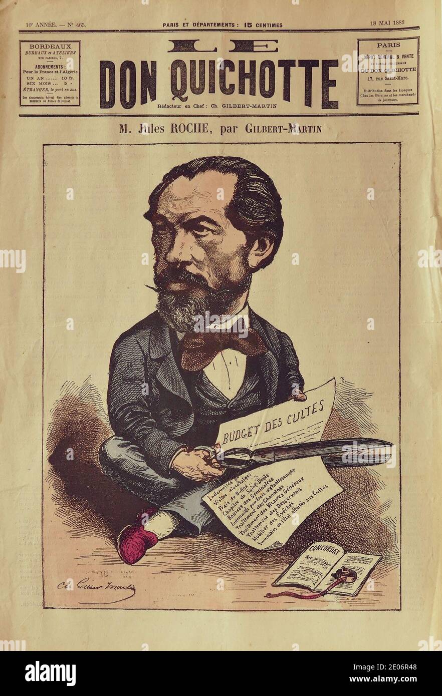 Le Don Quichotte n 465 Jules Roche 1883 Stock Photo - Alamy