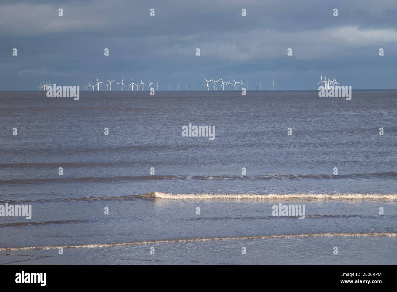 Wind turbines at prestatyn north wales hi-res stock photography and ...