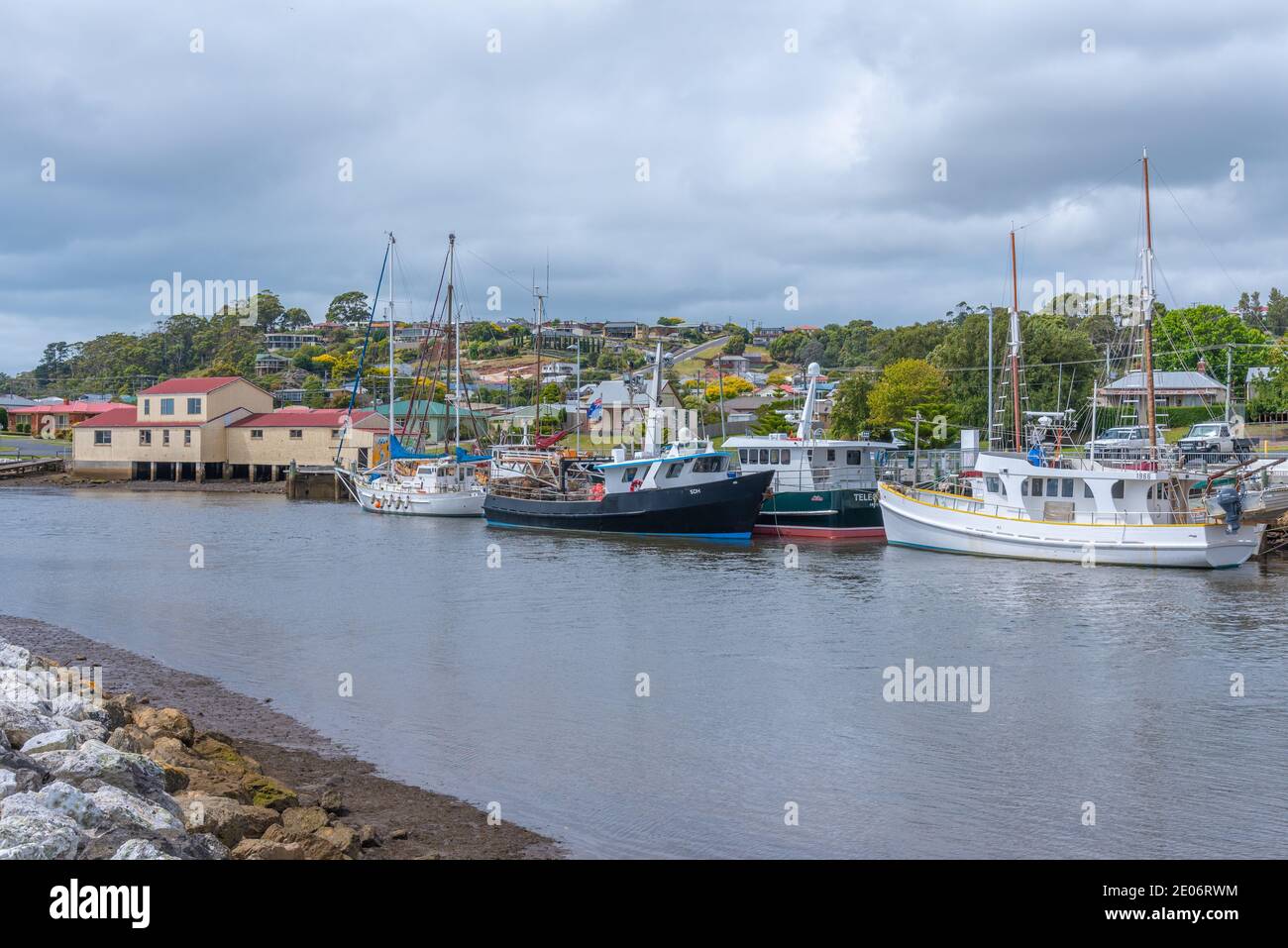 SMITHTON, AUSTRALIA, FEBRUARY 28, 2020: Boats mooring at Smithton ...
