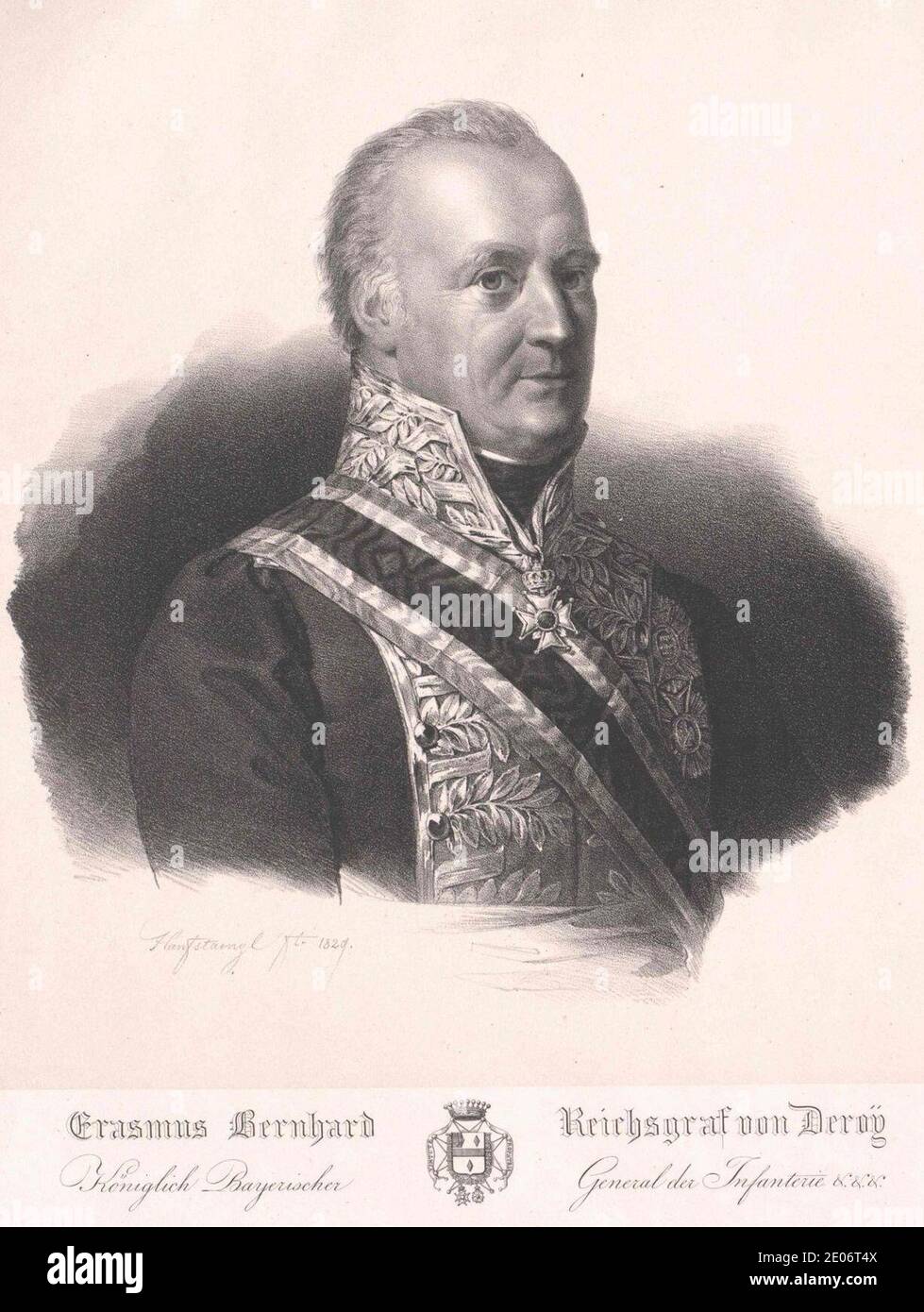 Le général Bernhard Erasmus von Deroy (F. Hanfstaengl, 1829 Stock Photo ...