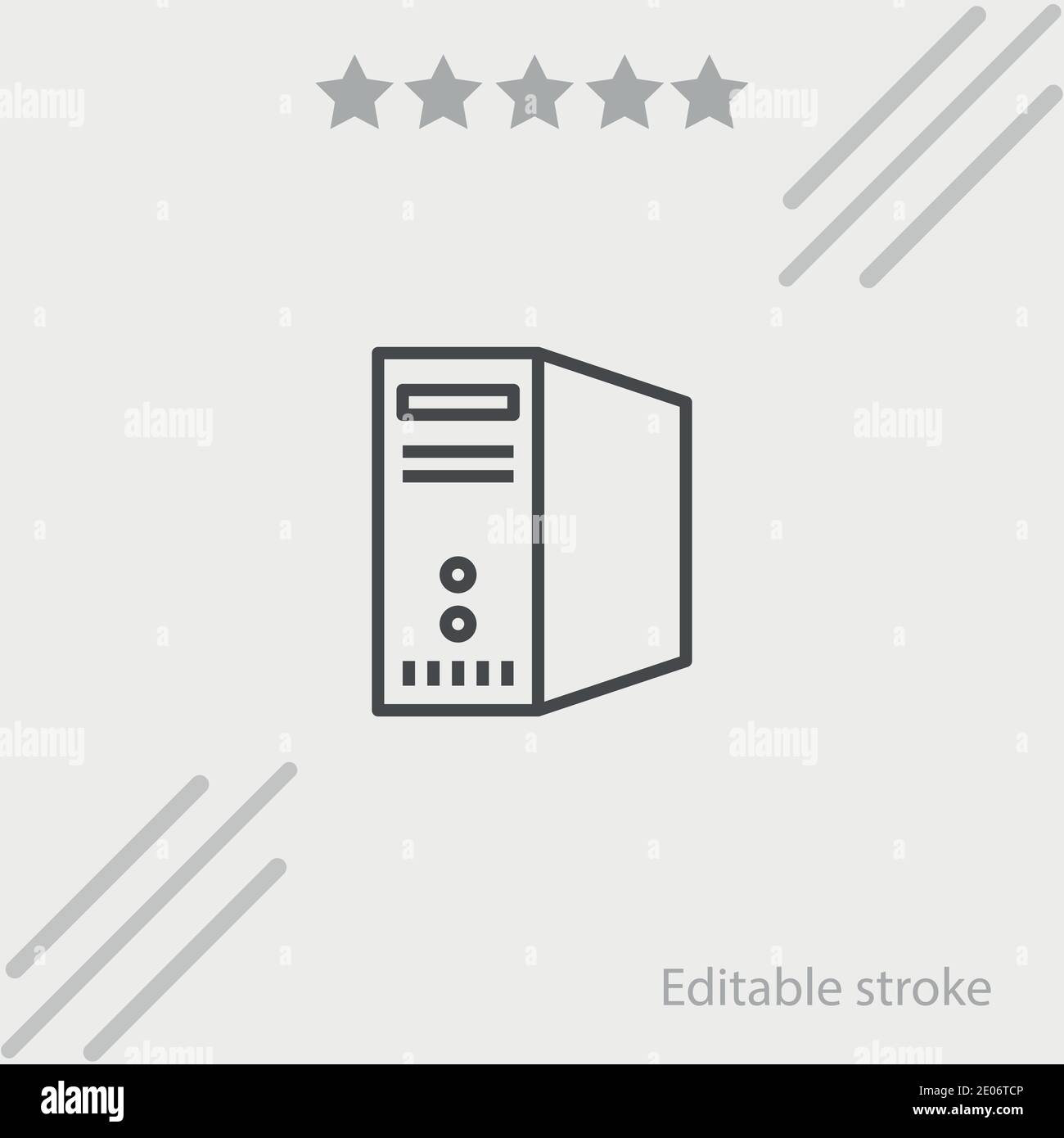 cpu tower vector icon modern simple vector illustration Stock Vector ...