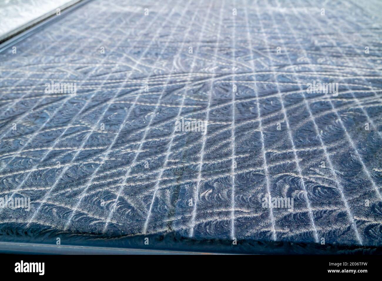 Frozen photovoltaic panels - Frosty solar system, photovoltaics Stock ...