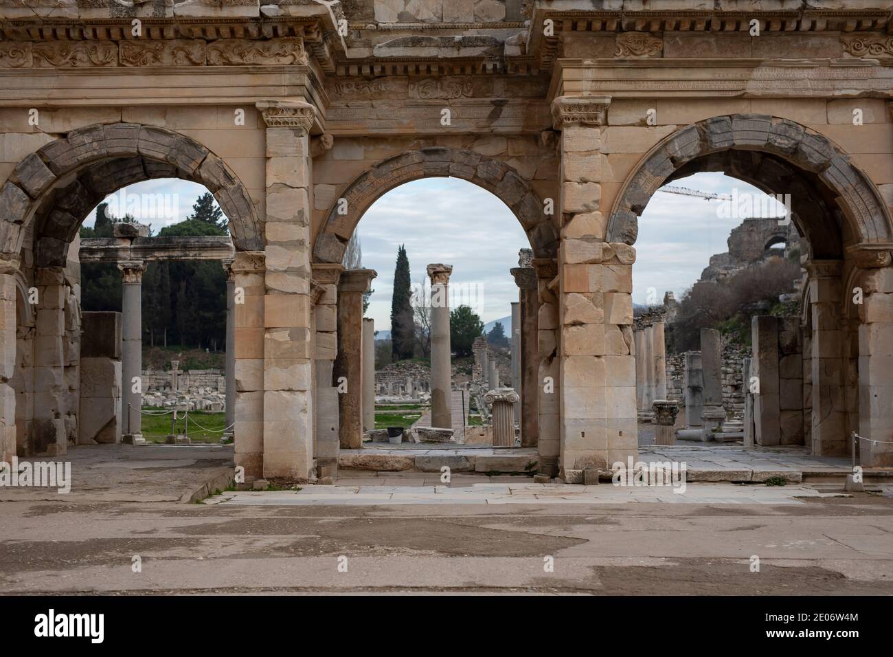 Ancient ruins in Ephesus Turkey Stock Photo - Alamy