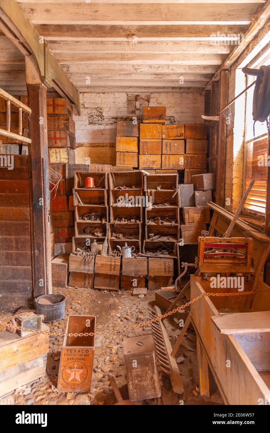 WOOLMERS, AUSTRALIA, FEBRUARY 24, 2020: Interior of a cider house at ...