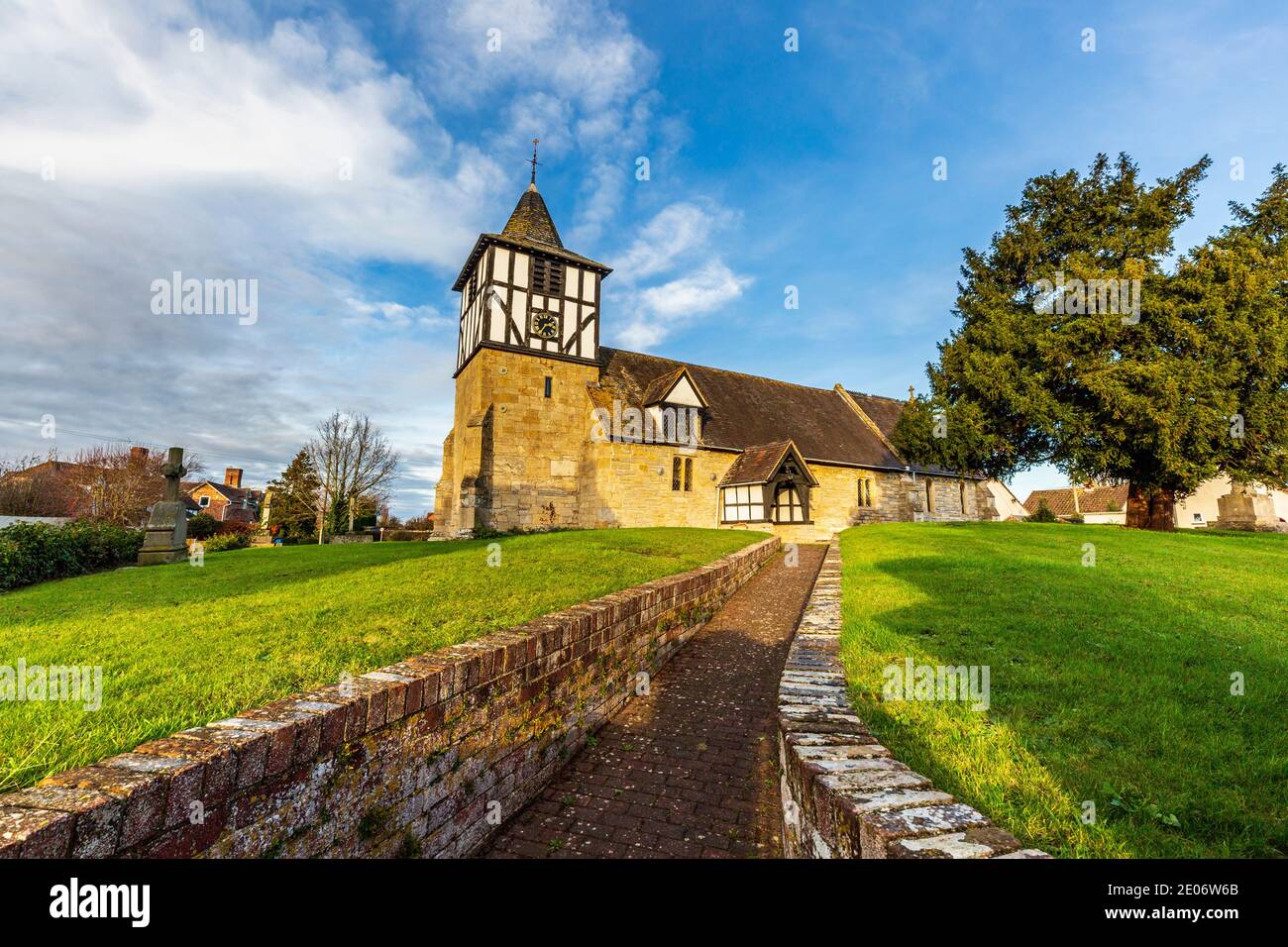 The path leading to St James’s church in Defford village ...
