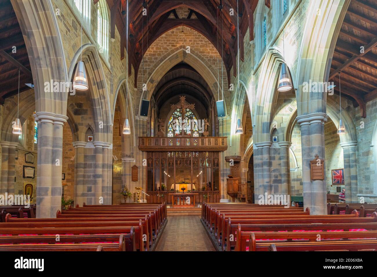 HOBART, AUSTRALIA, FEBRUARY 23, 2020: Interior of St. David's Cathedral ...