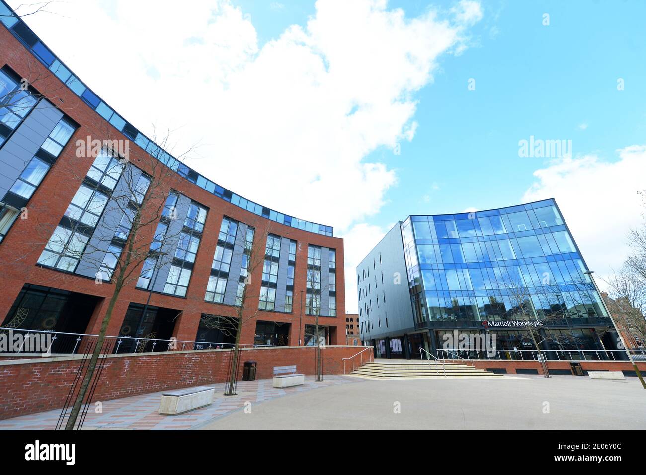 Leicester City Centre during the first Coronavirus Lockdown Stock Photo ...