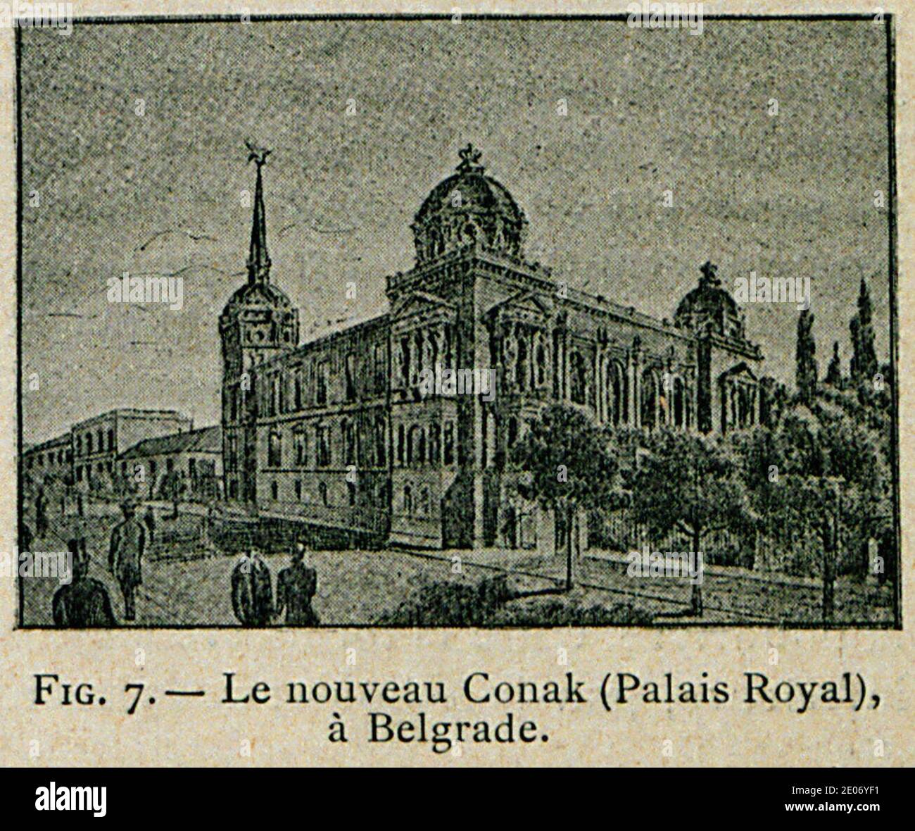 Le nouveau Conak (Palais Royal) à Belgrade - Beauregard J - 1896 Stock ...